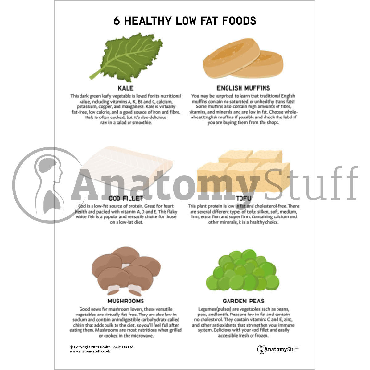 6 Healthy Low-Fat Foods (Printable PDF) | Healthy Eating | AnatomyStuff