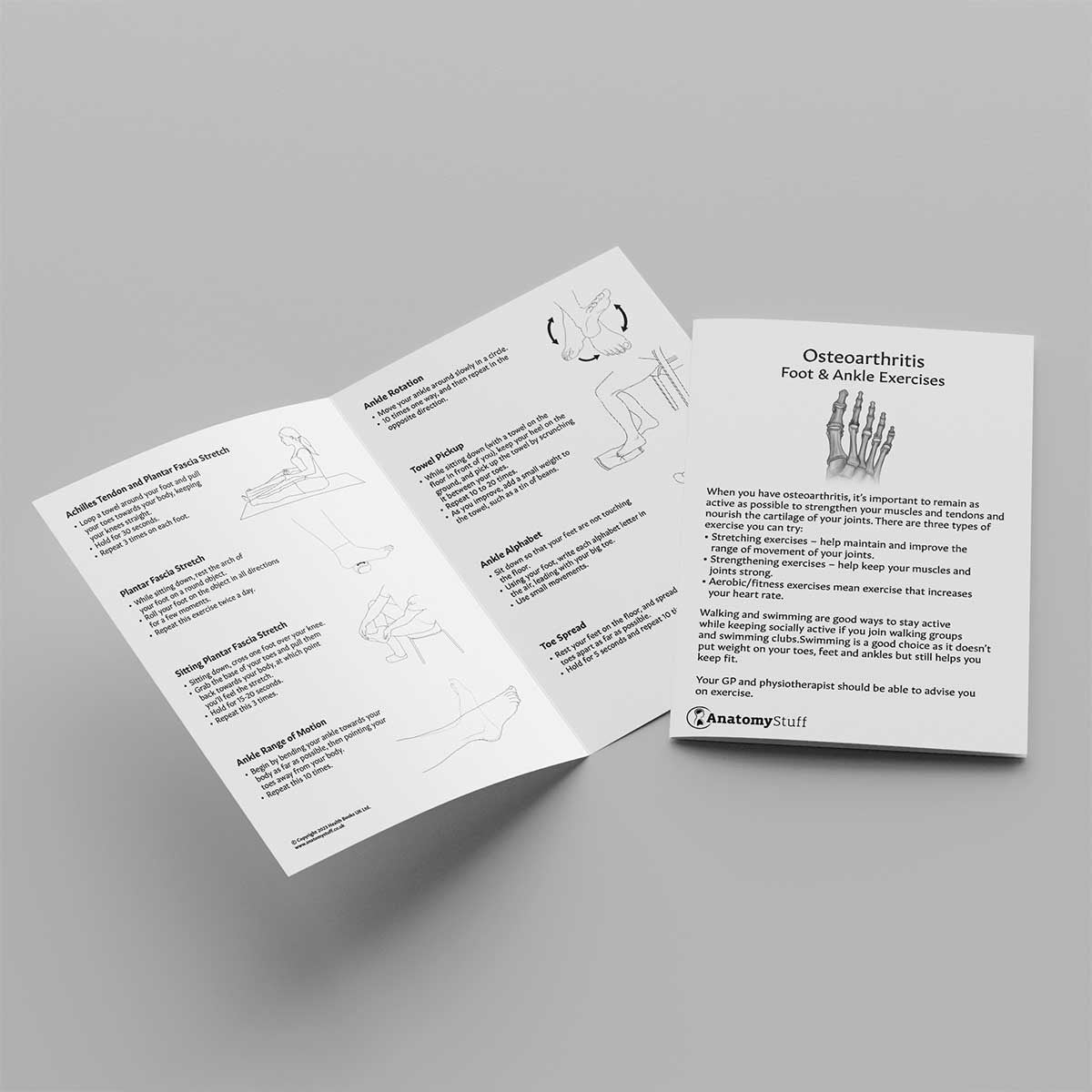 Foot & Ankle Osteoarthritis Exercises Leaflet (Printable PDF ...