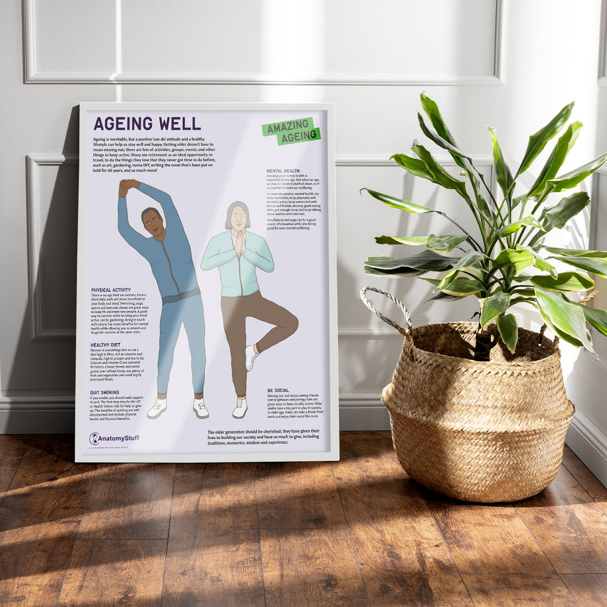 Ageing Well Poster | Elder Care Poster – AnatomyStuff