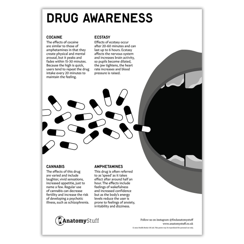 Drug Awareness Poster PDF | AnatomyStuff