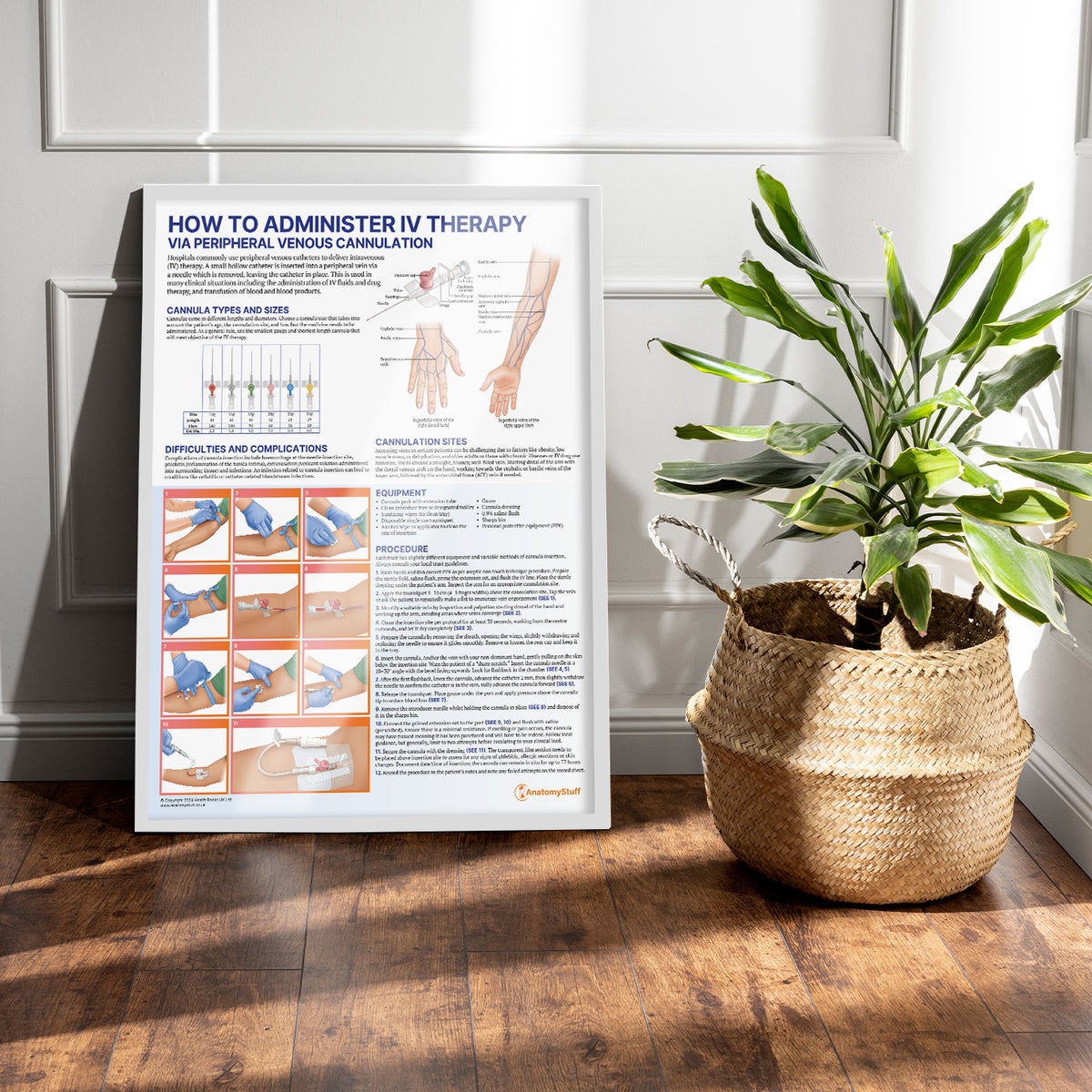 How to Administer IV Therapy Poster | Guide to Intravenous Therapy ...