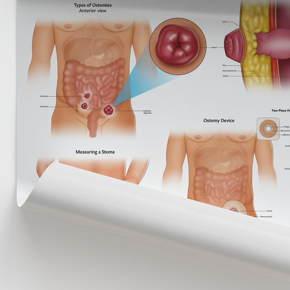 Ostomy Anatomy Chart | Anatomy Of An Ostomy Poster – AnatomyStuff