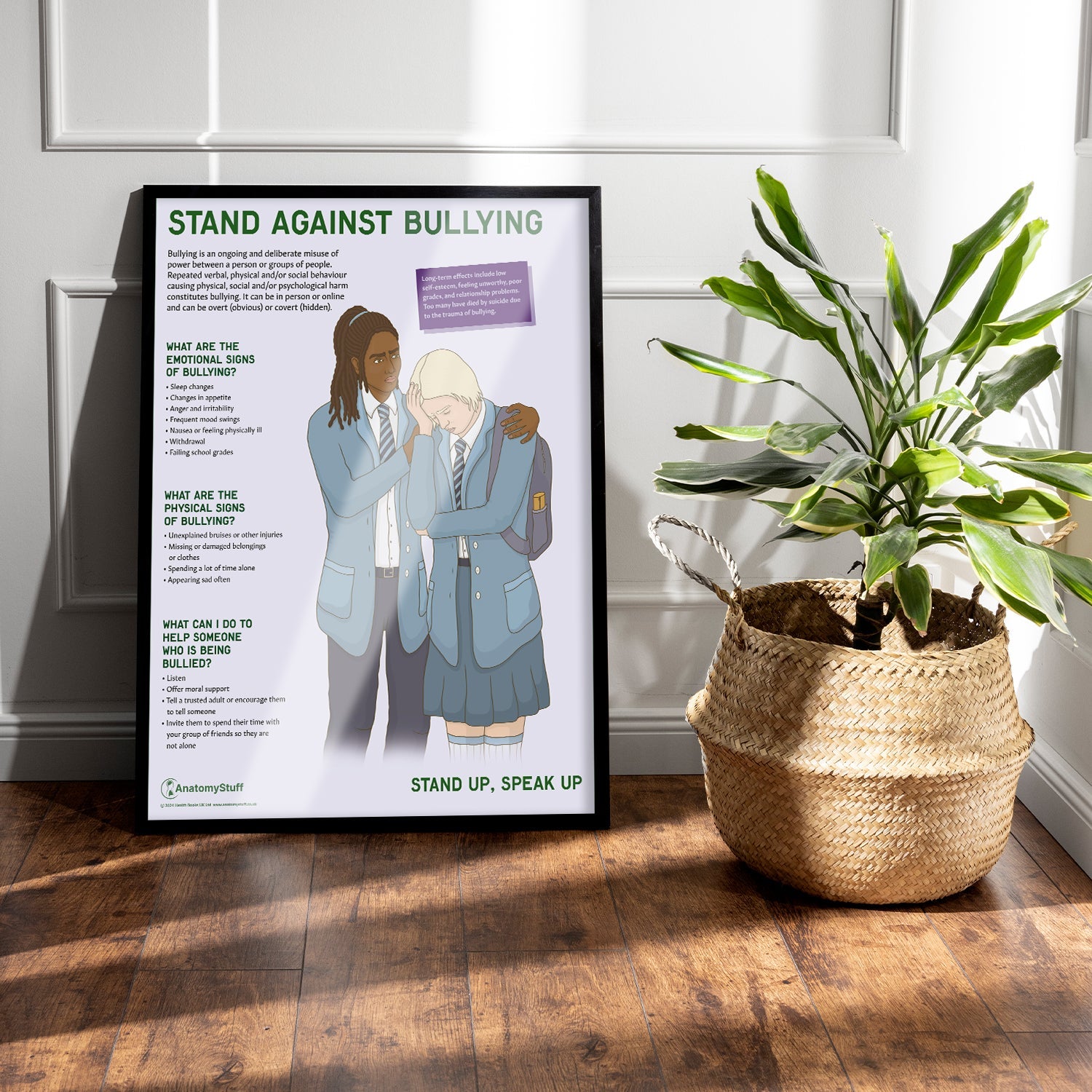 Stand Against Bullying Poster | PSHE School Education Chart – AnatomyStuff